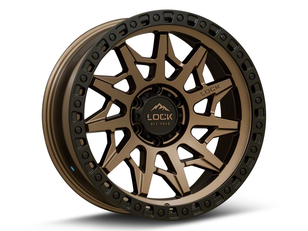 Lock Off-Road Sierra 1500 Lunatic Matte Bronze with Matte Black Ring 6 ...