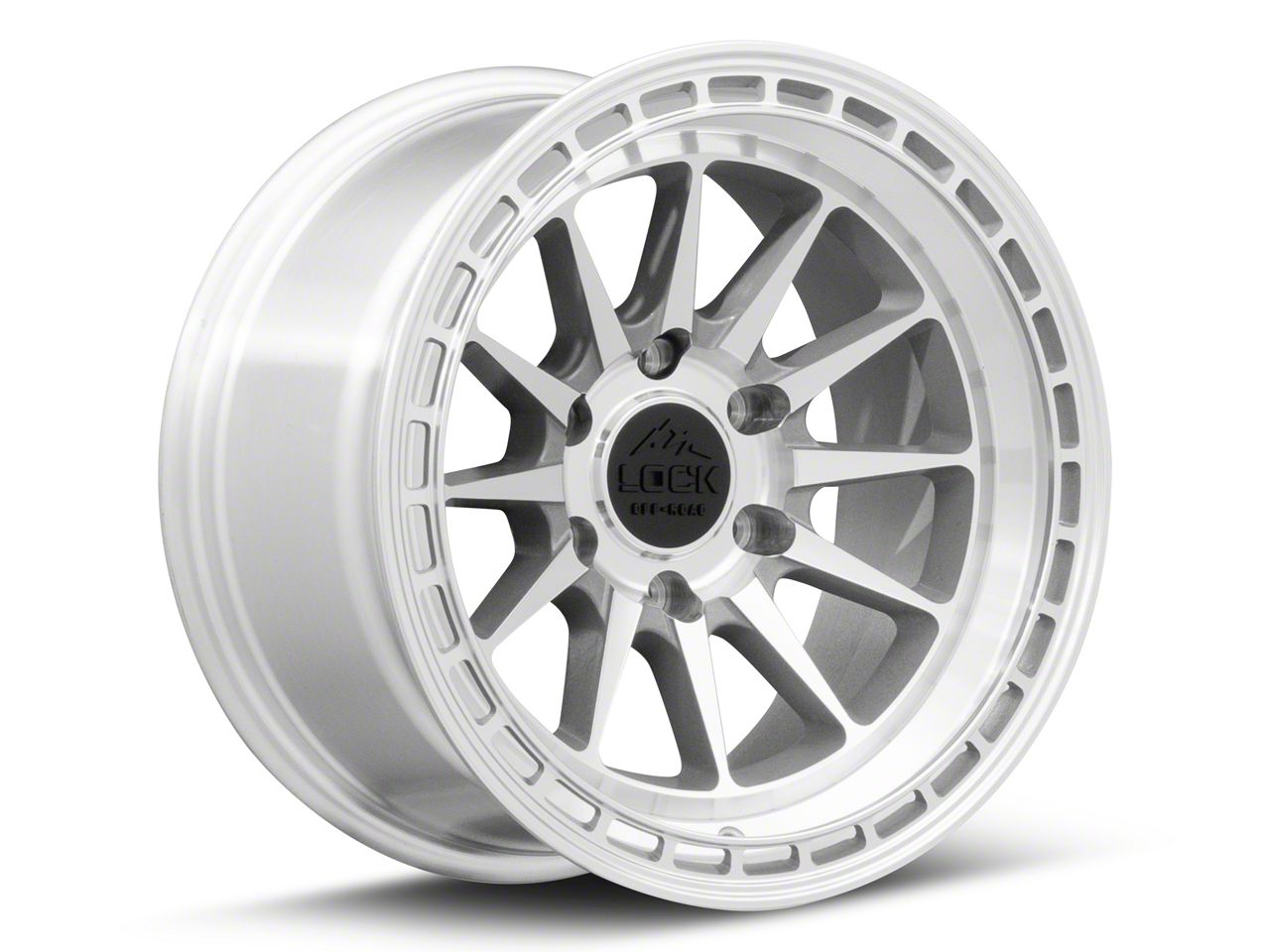 Lock Off-Road Silverado 1500 Baja Machining with Clear Coat 6-Lug Wheel ...