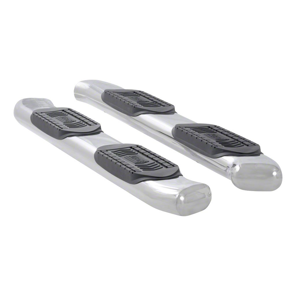 F-150 6-Inch Oval Tubular Nerf Side Step Bars; Polished Stainless (09 ...