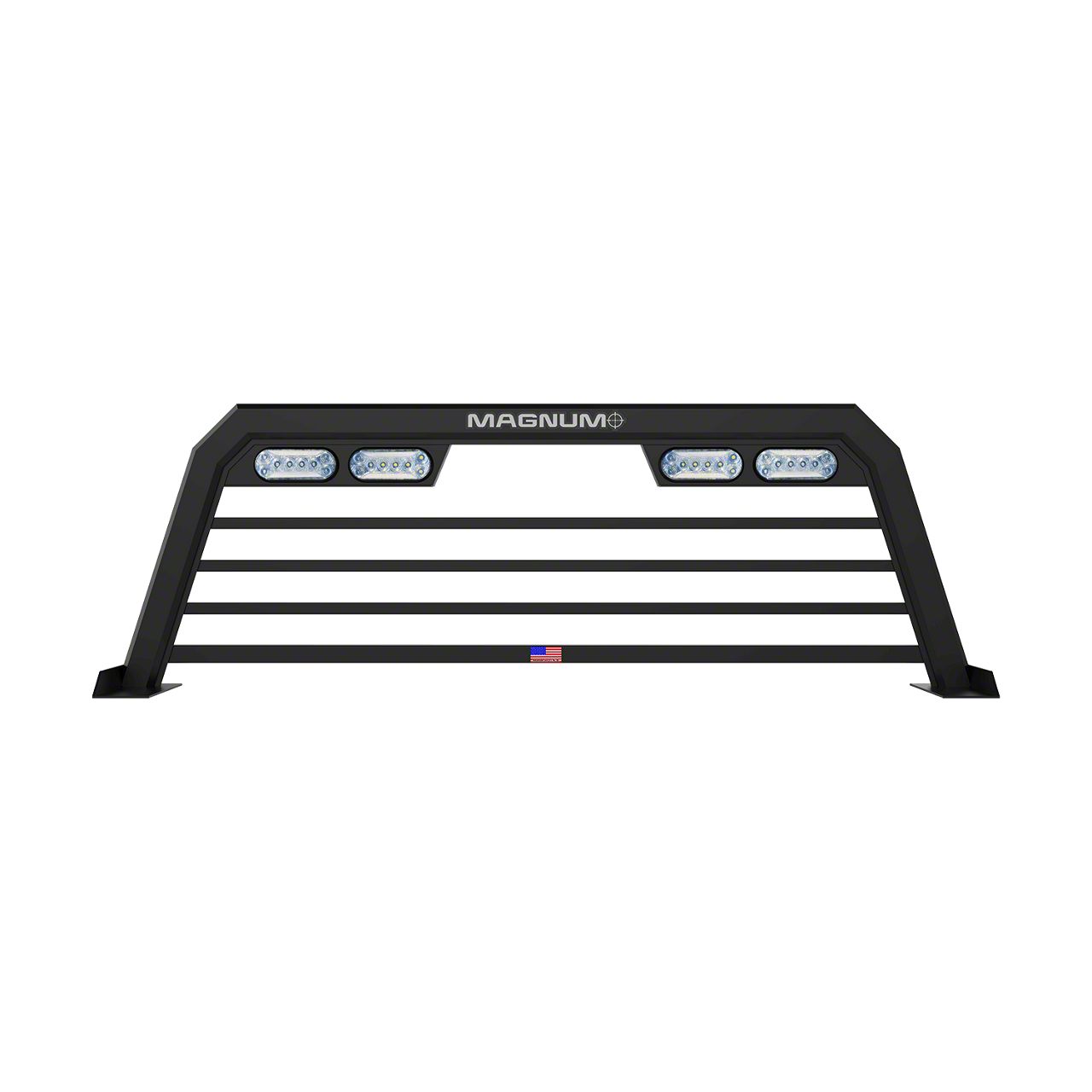 Magnum F-250 Super Duty High Pro Headache Rack with Lights; Matte Black ...