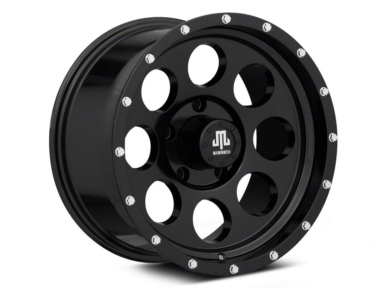 Mammoth RAM 1500 8 Aluminum Beadlock Satin Black 5-Lug Wheel; 17x9 ...