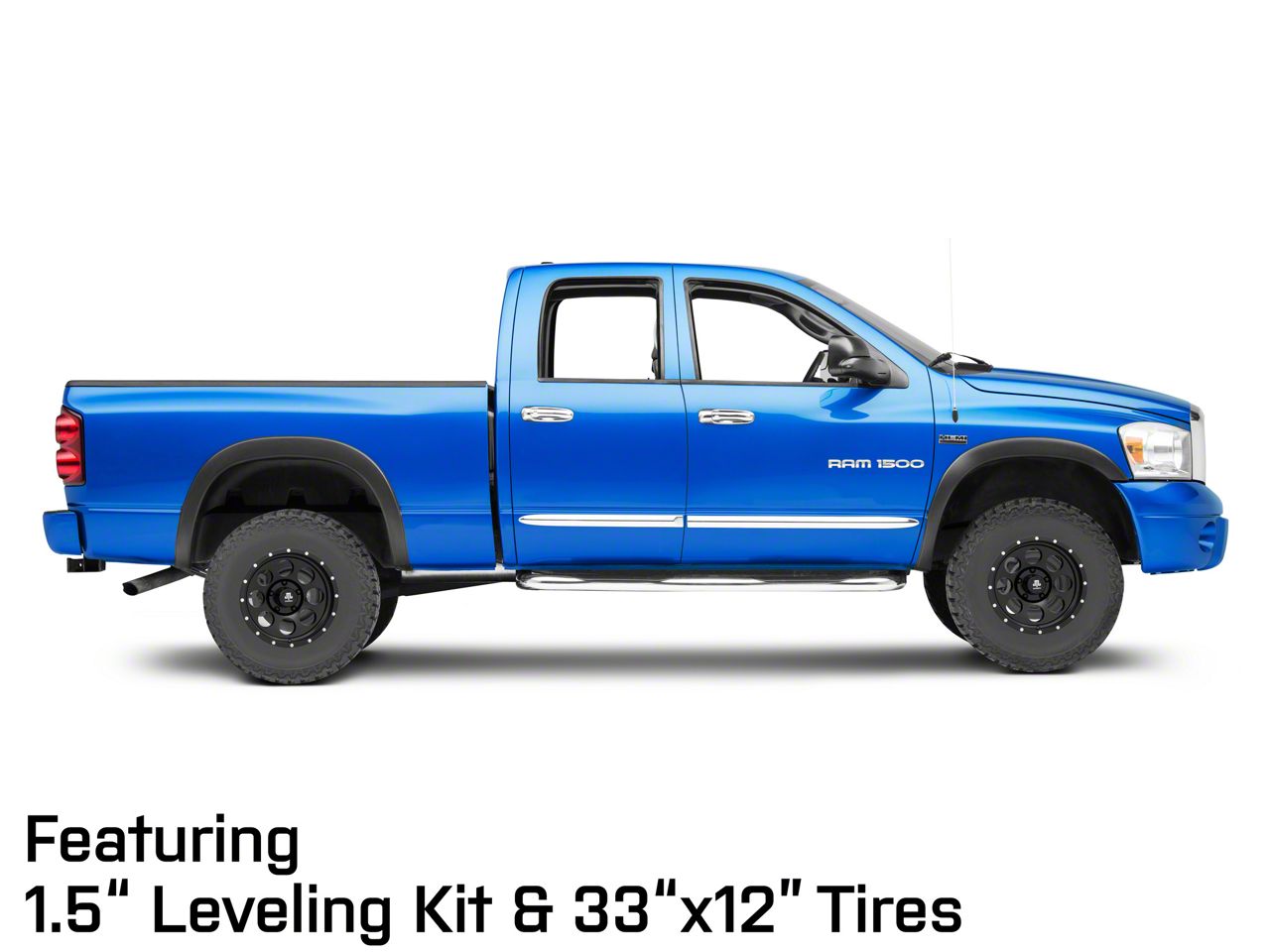 Mammoth RAM 1500 8 Aluminum Beadlock Satin Black 5-Lug Wheel; 17x9 ...