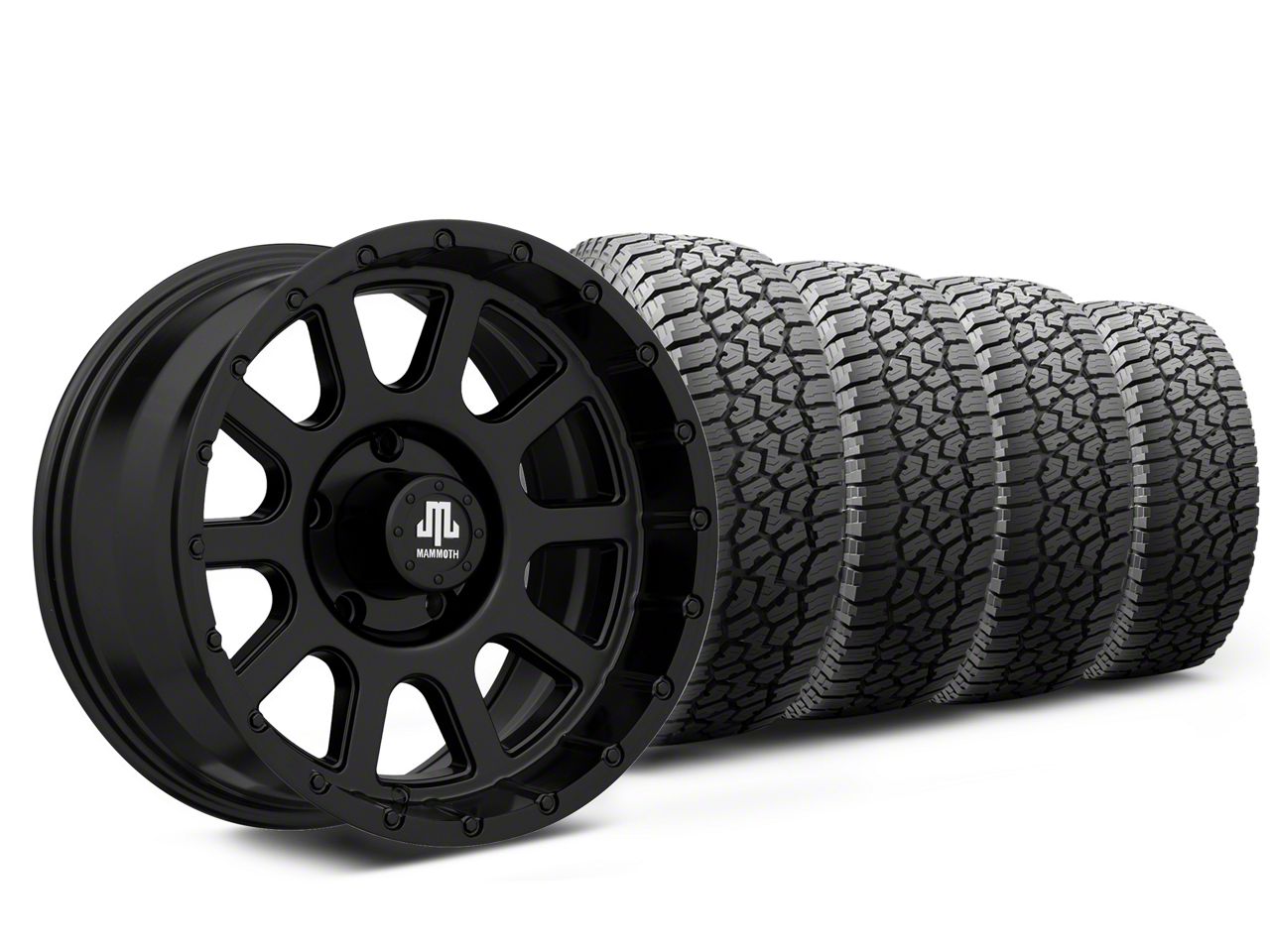 RAM 1500 17x9 Mammoth 10 Hole Wheel & 33in Falken All-Terrain Wildpeak ...