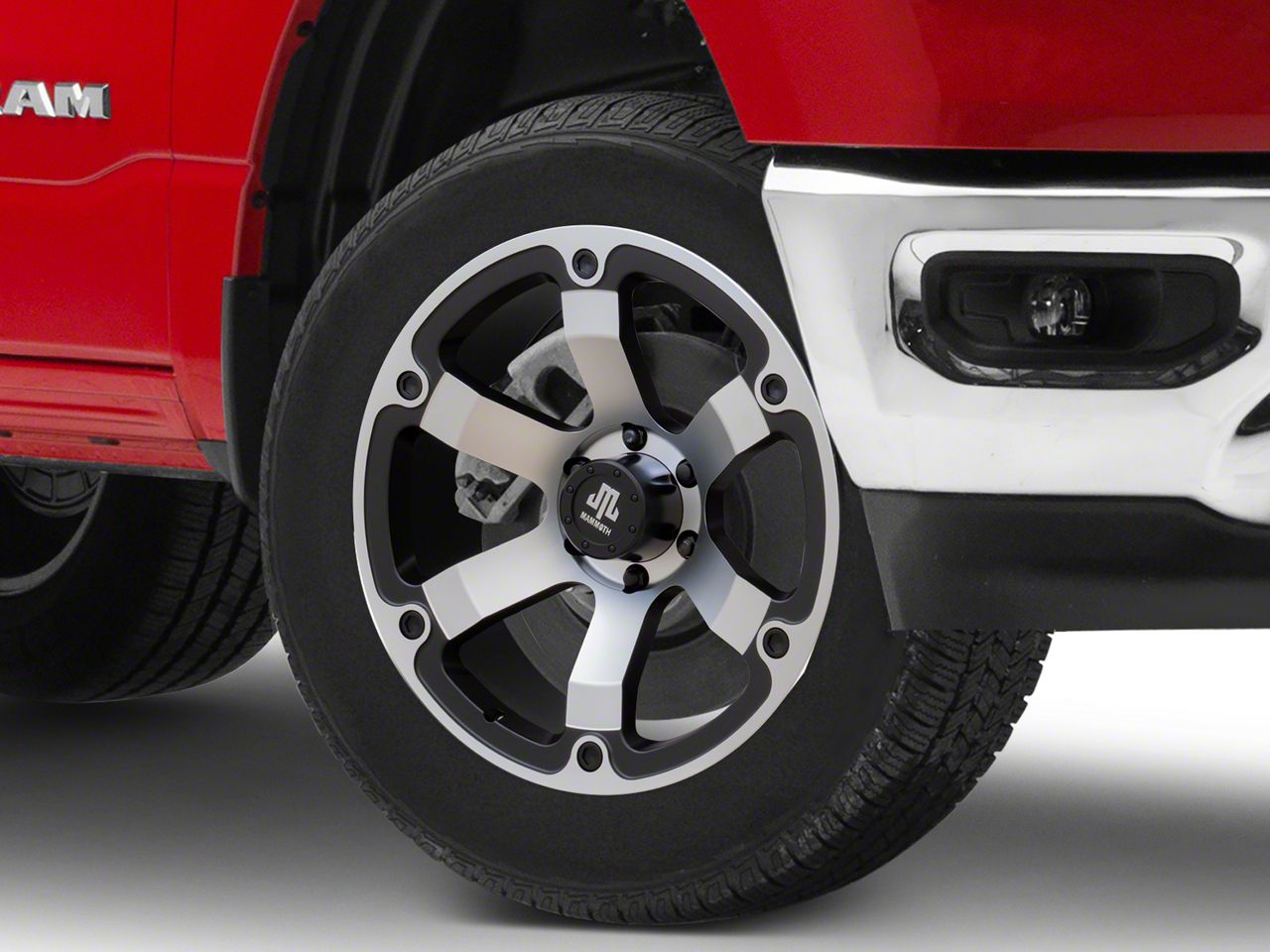 Mammoth RAM 1500 Rogue Matte Black Machined Wheel; 20x9; -6mm Offset ...