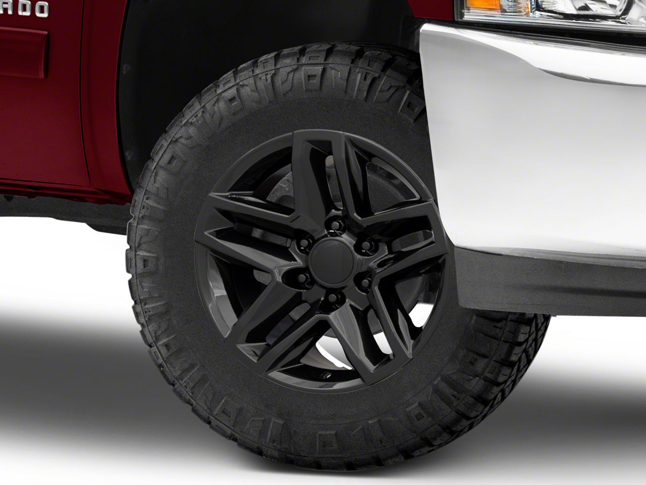 Mammoth Silverado 1500 Trail Boss Style Black 6-Lug Wheel; 18x8.5; 26mm ...