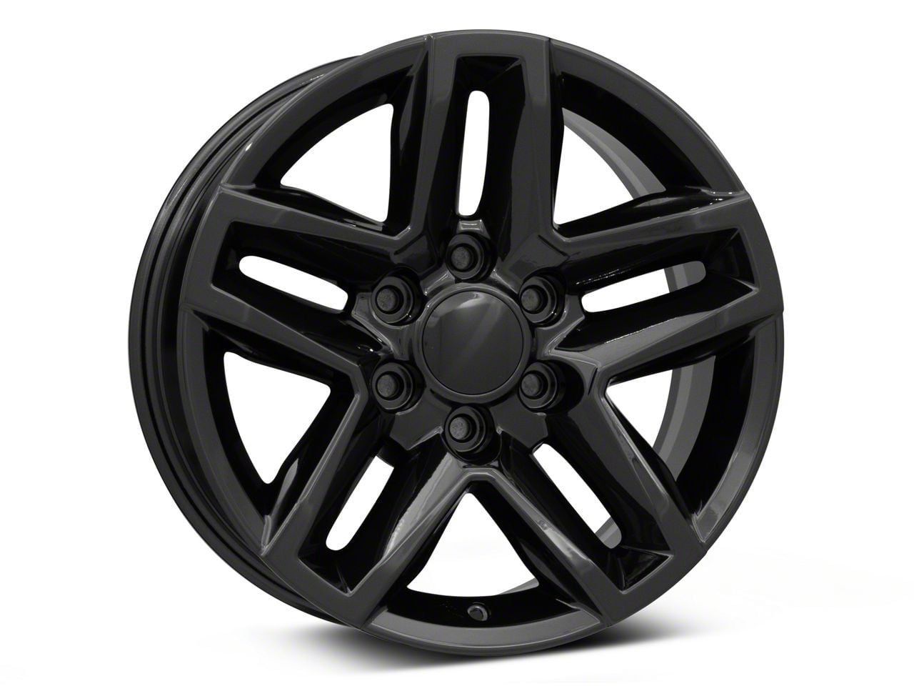 Mammoth Silverado 1500 Trail Boss Style Black 6-Lug Wheel; 18x8.5; 26mm ...