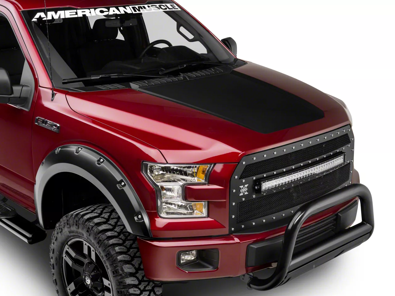 SEC10 Hood Decal Matte Black Compatible for 15 20 F 150 Excluding Raptor