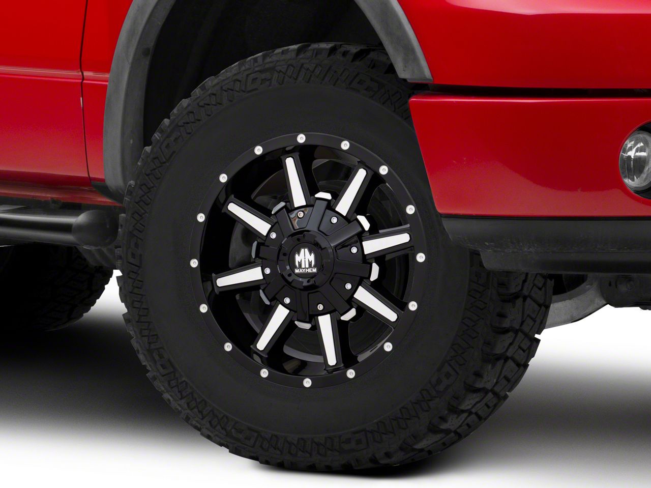 Mayhem Wheels F-150 Arsenal Gloss Black Machined 6-Lug Wheel; 17x9 ...