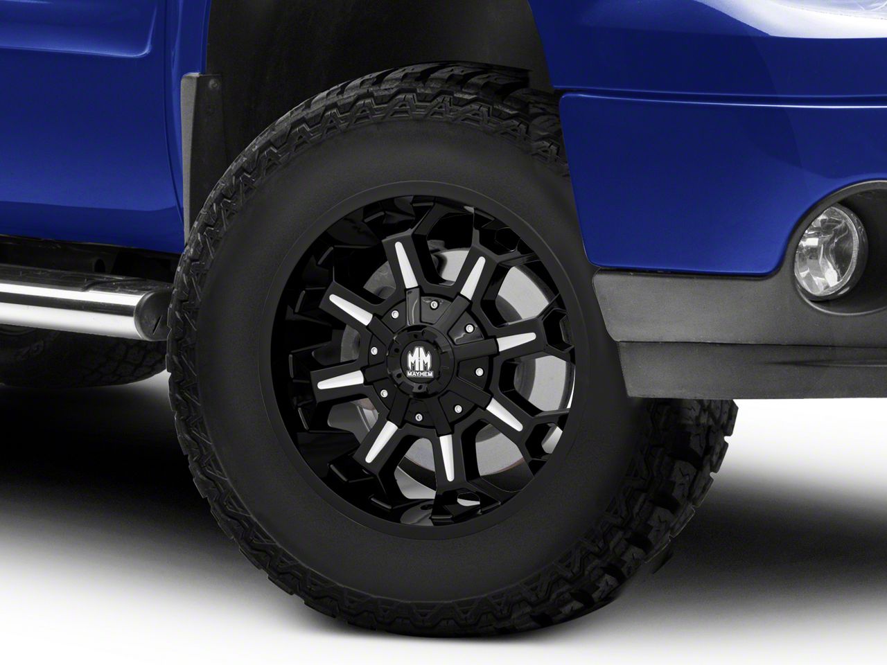 Mayhem Wheels Sierra 1500 Combat Gloss Black Milled 6-Lug Wheel; 17x9 ...
