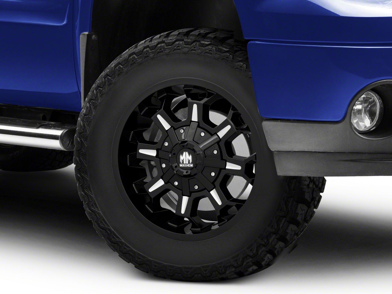Mayhem Wheels Sierra 1500 Combat Gloss Black Milled 6-Lug Wheel; 18x9 ...