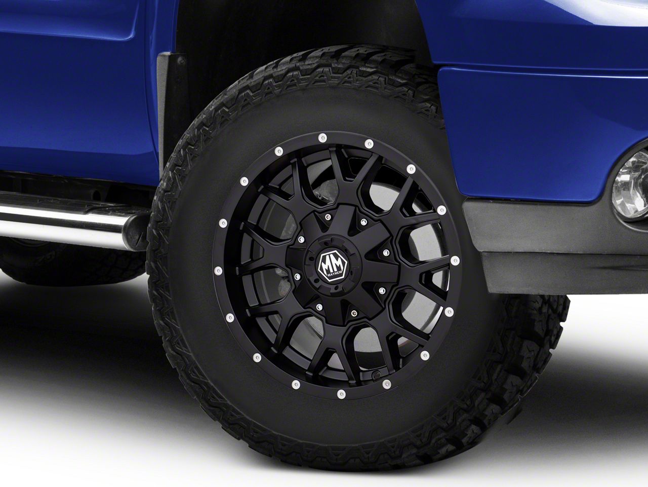 Mayhem Wheels Sierra 1500 Warrior Matte Black 6-Lug Wheel; 17x9; 18mm ...