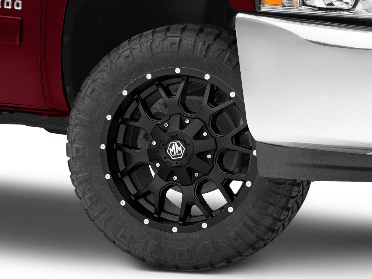 Mayhem Wheels Silverado 1500 Warrior Matte Black 6-Lug Wheel; 20x10 ...