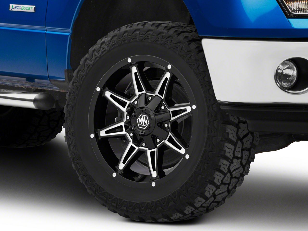 Mayhem Wheels F-150 Rampage Black Milled 6-Lug Wheel; 20x9; 0mm Offset ...