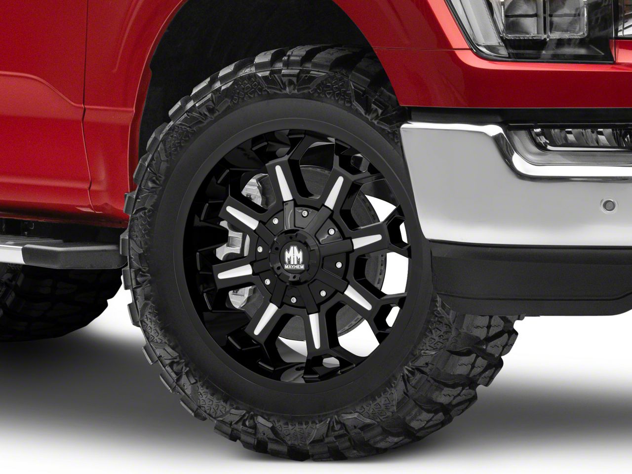 Mayhem Wheels F-150 Combat Gloss Black Milled 6-Lug Wheel; 20x9; 18mm ...