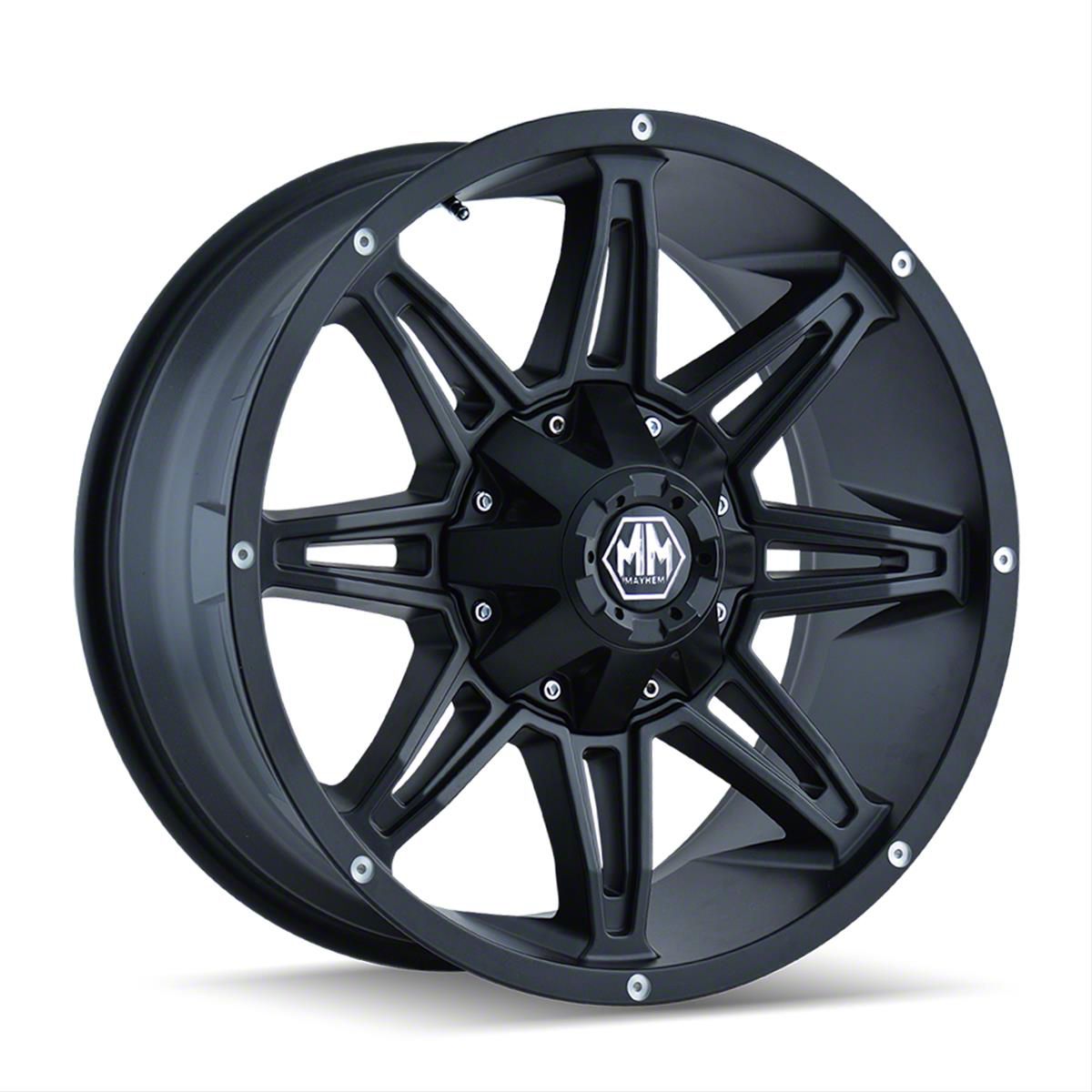 Mayhem Wheels Canyon Rampage Matte Black 6-Lug Wheel; 20x9; 0mm Offset ...