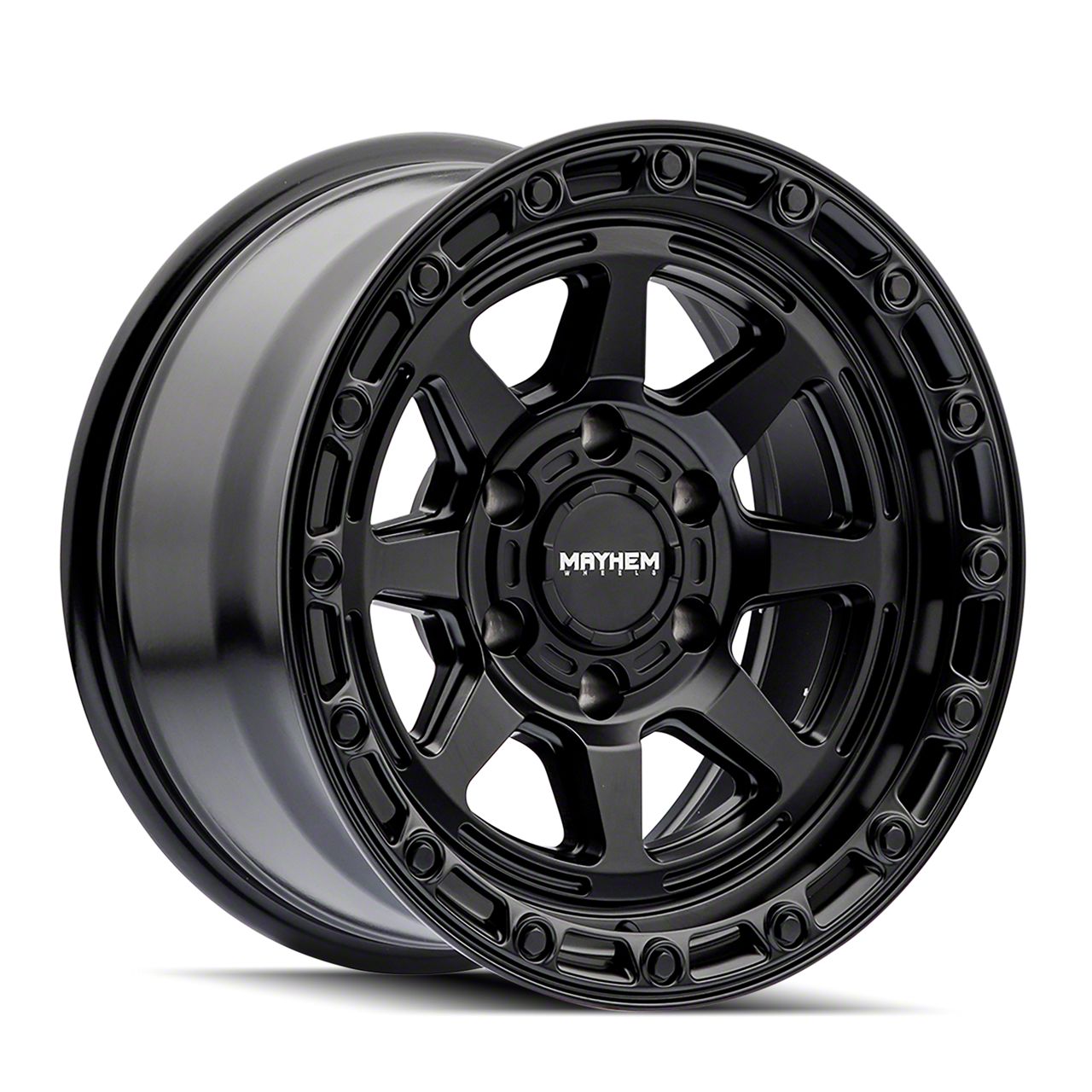 Mayhem Wheels Canyon Ridgeline Satin Black 6-Lug Wheel; 17x8.5; -6mm ...