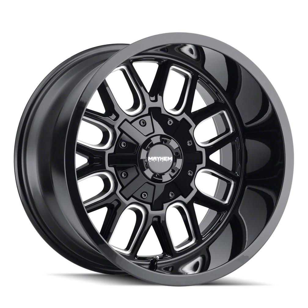 Mayhem Wheels Colorado Cogent Gloss Black Milled 6-Lug Wheel; 17x9 ...