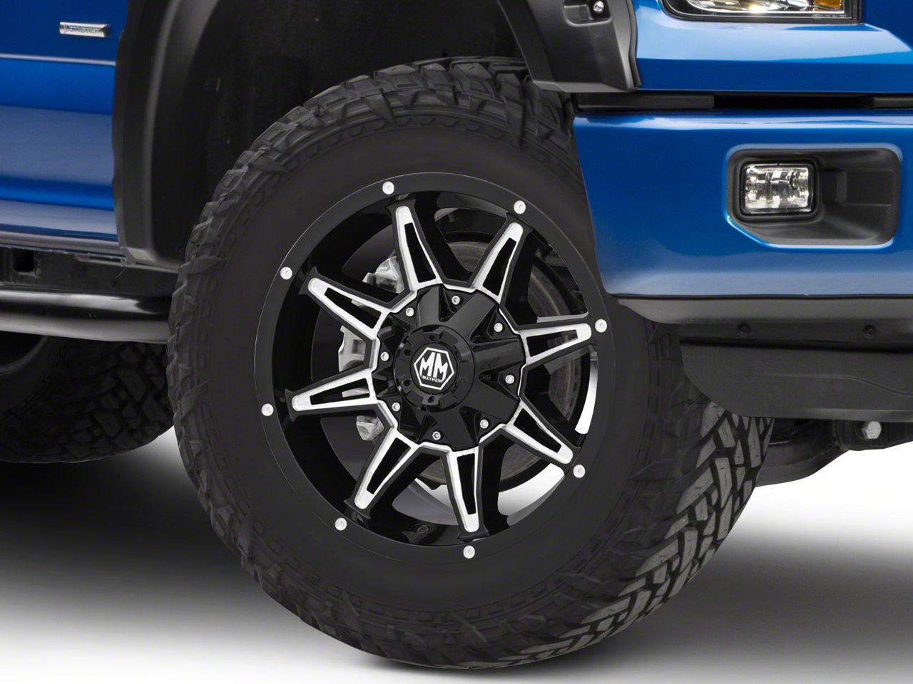 Mayhem Wheels F-150 Rampage Black Milled 6-Lug Wheel; 20x9; 18mm Offset ...