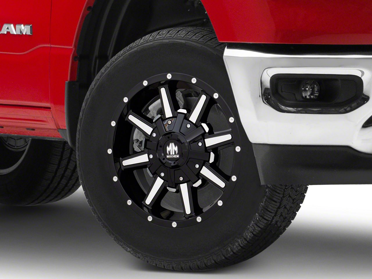 Mayhem Wheels RAM 1500 Arsenal Gloss Black Machined 6-Lug Wheel; 18x9 ...