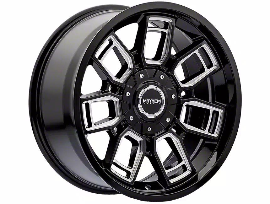 Mayhem Wheels RAM 1500 Ordinance Gloss Black Milled 5-Lug Wheel; 20x9 ...