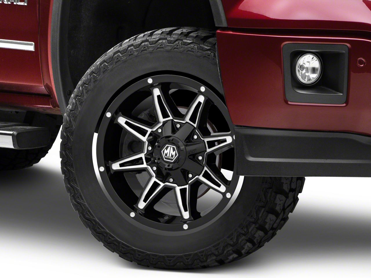 Mayhem Wheels Sierra 1500 Rampage Black Milled 6-Lug Wheel; 18x9; 18mm ...