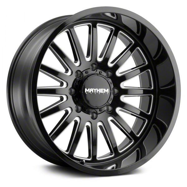 Mayhem Wheels Silverado 1500 Utopia Gloss Black Milled 6-Lug Wheel ...