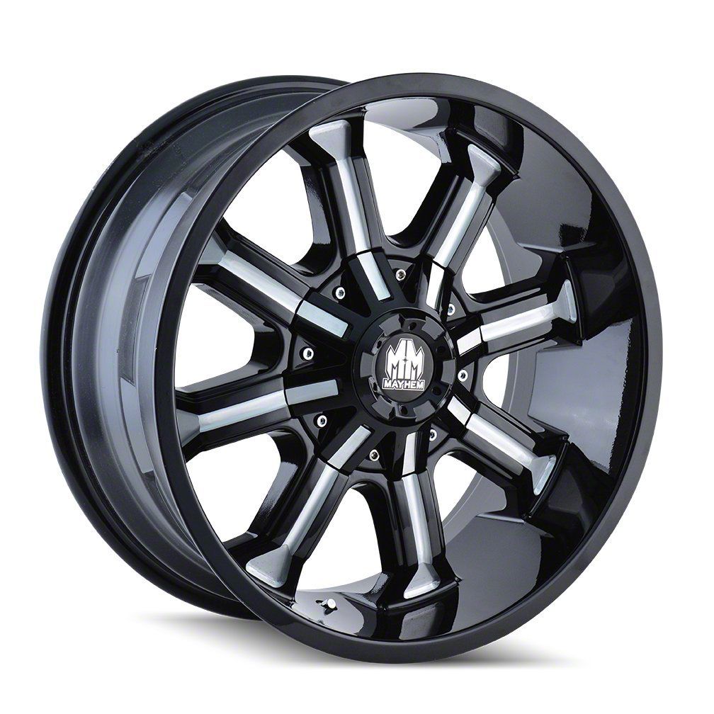 Mayhem Wheels Tahoe Beast Gloss Black Milled 6-Lug Wheel; 18x9; 18mm ...