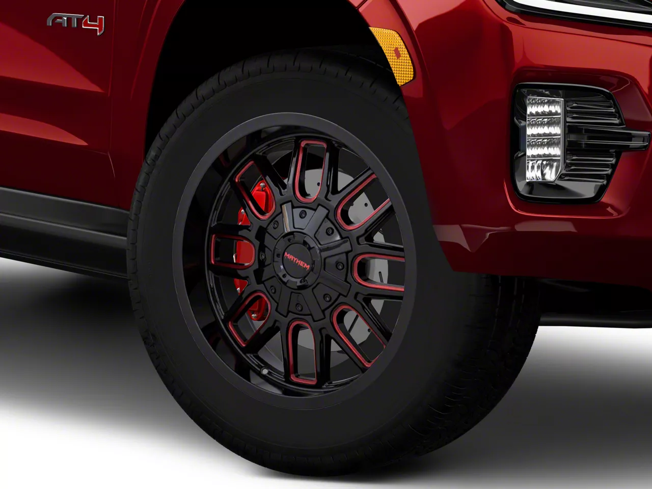 Mayhem Wheels Yukon Cogent Black with Prism Red 6-Lug Wheel; 20x9; 0mm ...