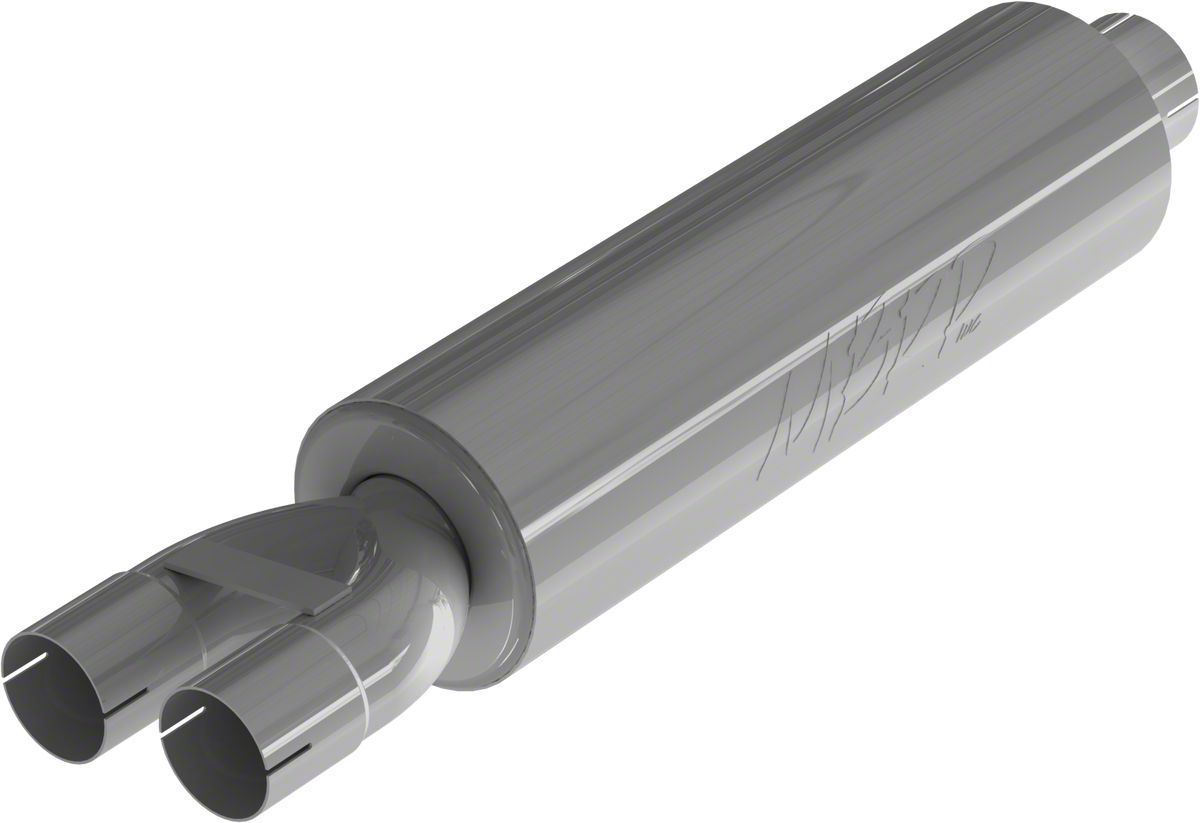 MBRP RAM 1500 Armor Plus Chambered Center/Dual Muffler; 3-Inch Inlet/2. ...