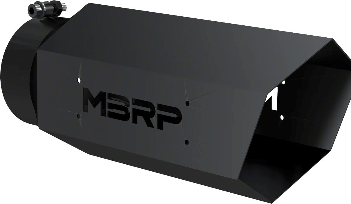 MBRP Silverado 1500 6-Inch Hexagon Exhaust Tip; Black T5167BLK (Fits 5 ...