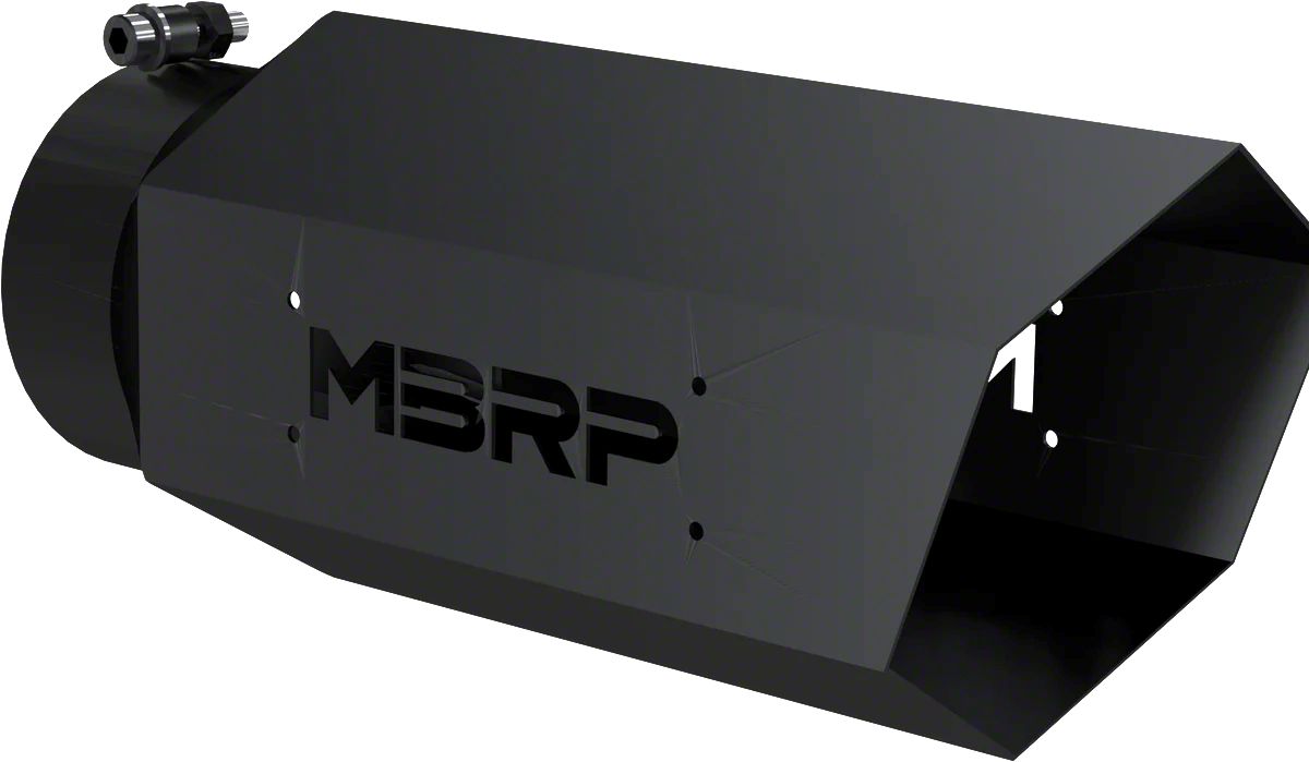 MBRP Silverado 2500 6-Inch Hexagon Exhaust Tip; Black T5167BLK (Fits 5 ...