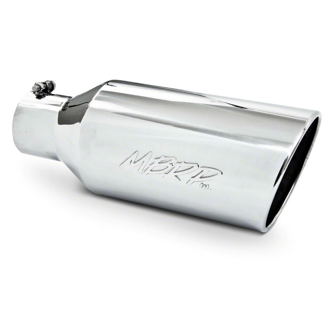 MBRP Silverado 2500 7-Inch Polished Angled Rolled End Exhaust Tip; 4 ...