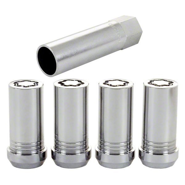 McGard Silverado 2500 Chrome Tuner Style Wheel Lock Set; M14 x 1.5 ...