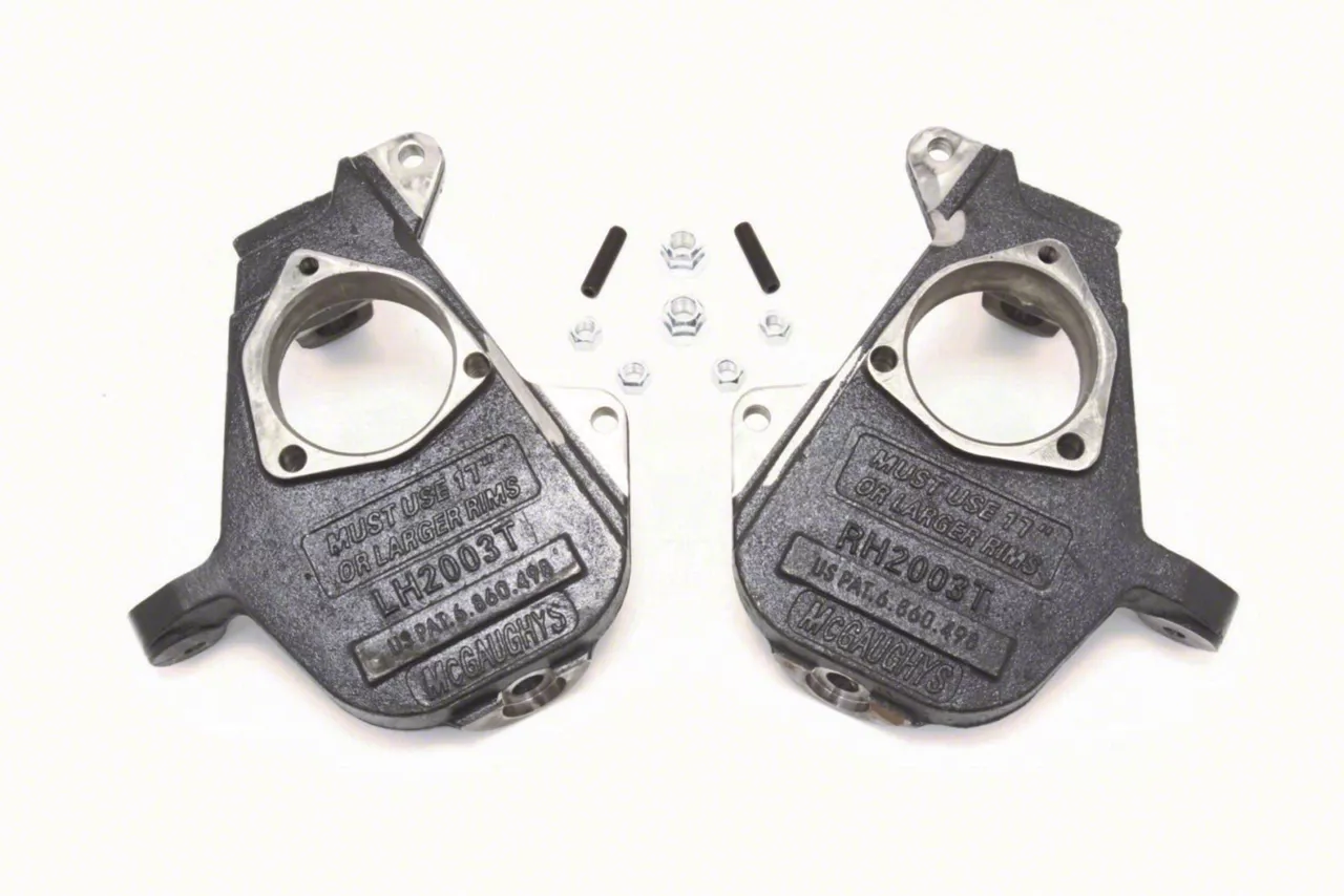 McGaughys Suspension Silverado 1500 2-Inch Drop Spindles for 17+ Inch ...