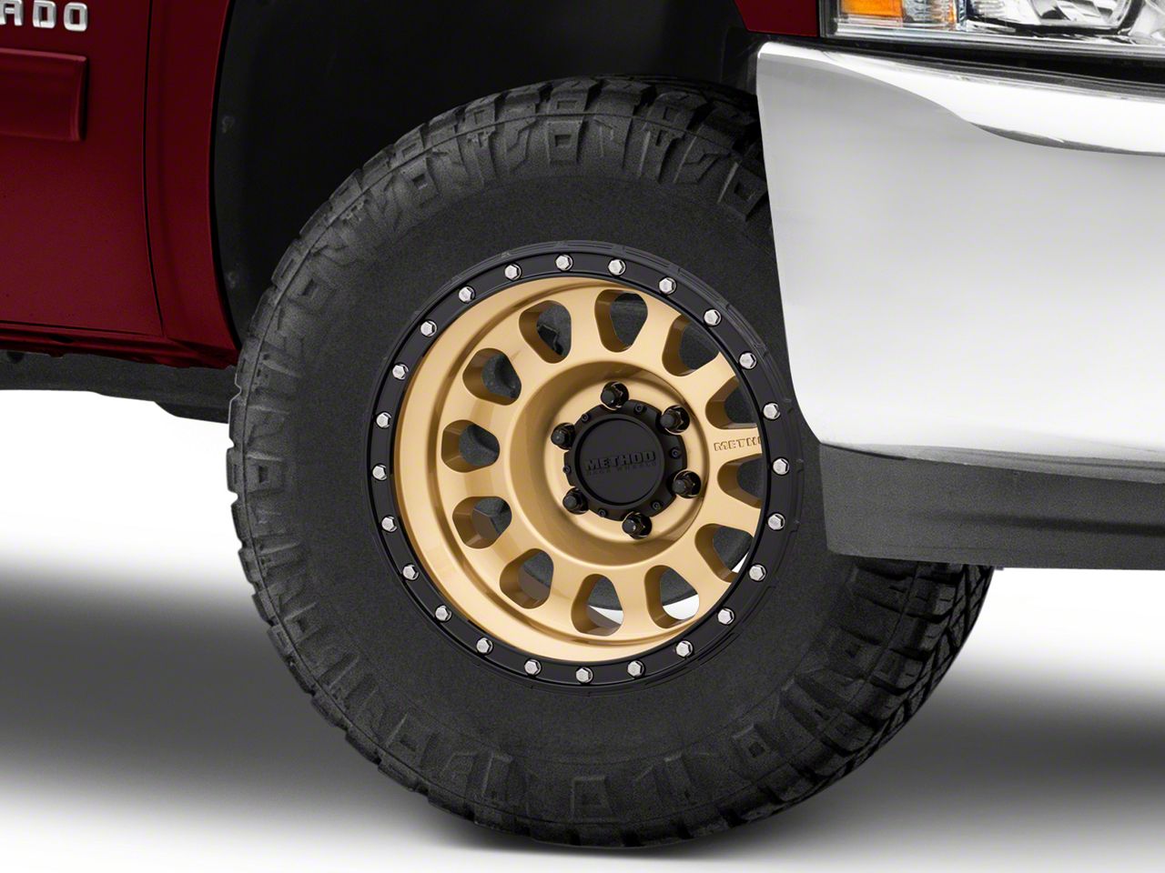 Method Race Wheels Silverado 1500 MR315 Gold - Black Lip 6-Lug Wheel ...