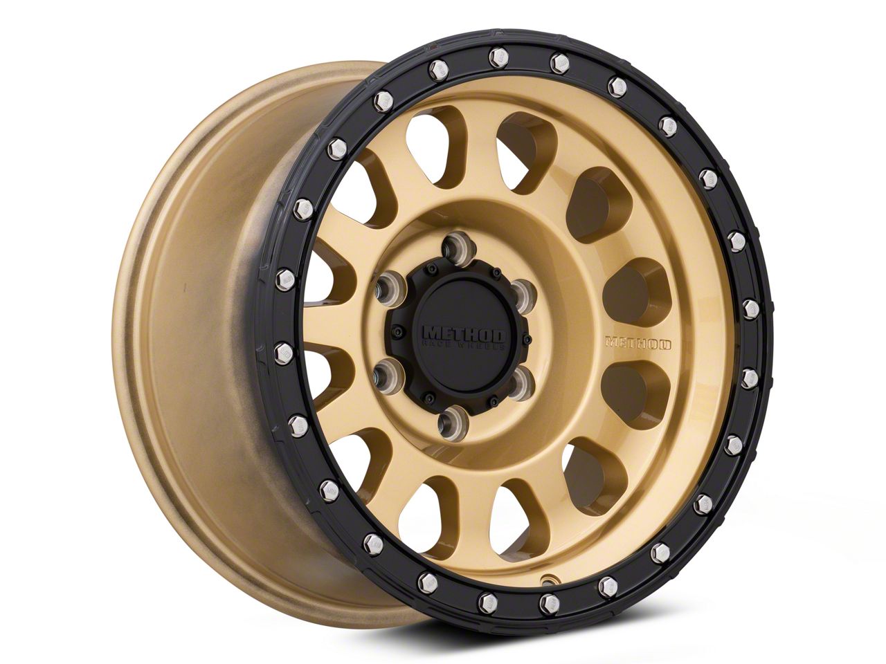 Method Race Wheels Sierra 1500 MR315 Gold - Black Lip 6-Lug Wheel; 17x8 ...