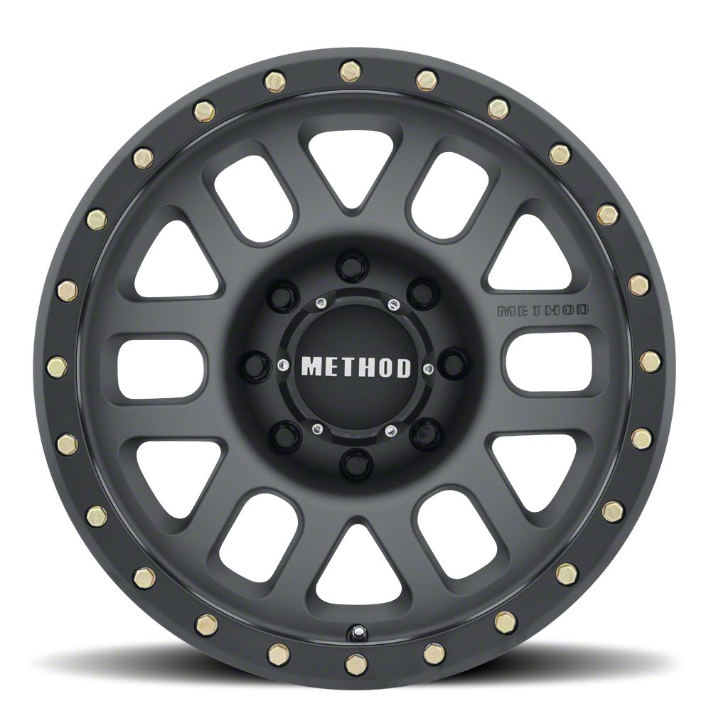 Method Race Wheels Sierra 2500 MR309 Grid Titanium with Matte Black Lip ...