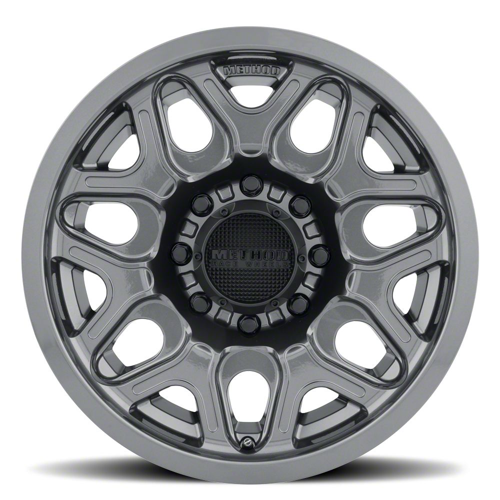 Method Race Wheels Sierra 3500 MR322 Gloss Titanium 8-Lug Wheel; 18x9 ...