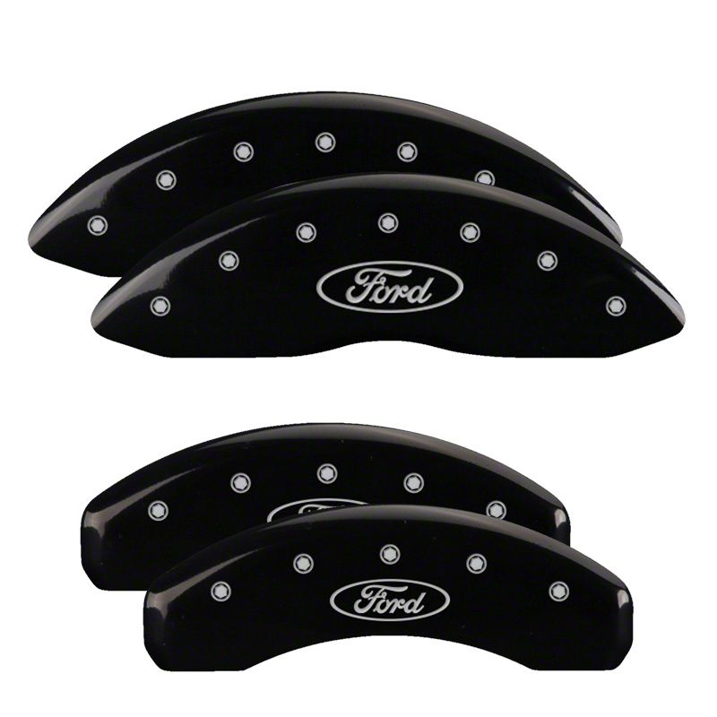 MGP F-350 Super Duty Brake Caliper Covers with Ford Oval Logo; Black ...