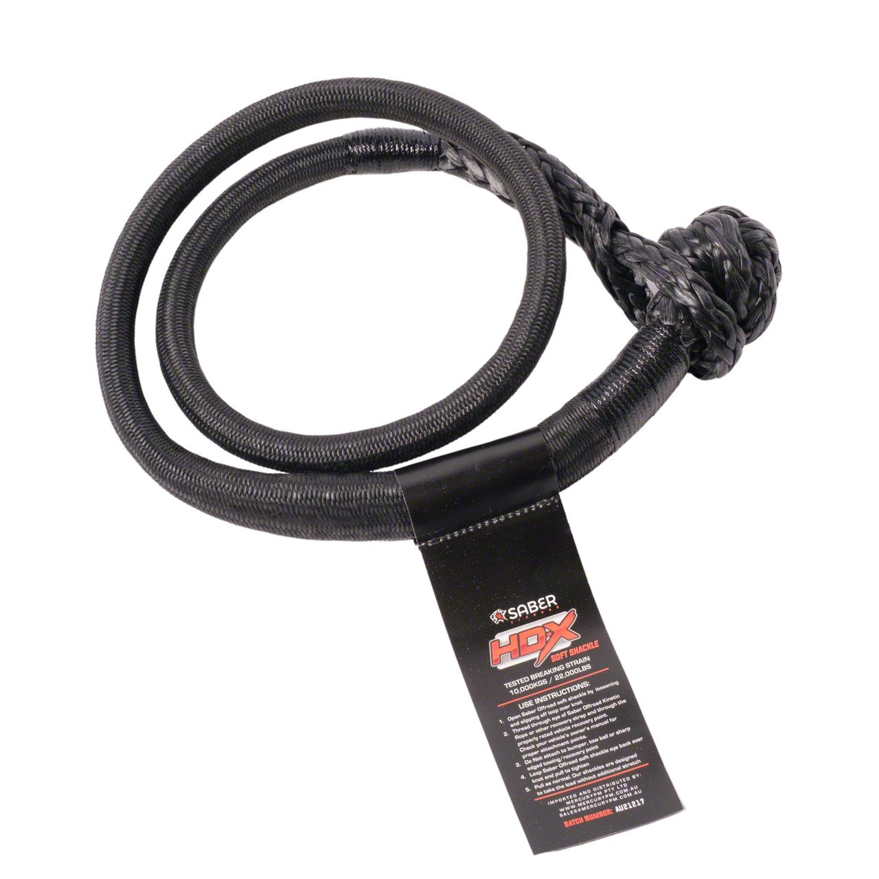 Mile Marker RAM 2500 HDX Long Soft Shackle with Technora Binding; 22,000 lb. SBR10KTBSSBL - Free ...