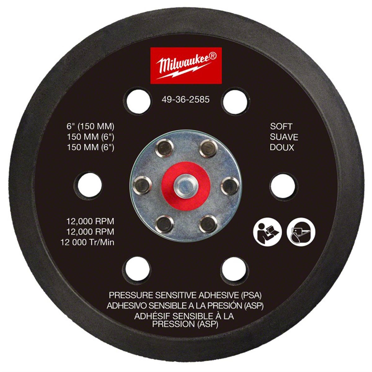Milwaukee Tool Universal AT 6-Inch Pressure Sensitive Adhesive Sander ...