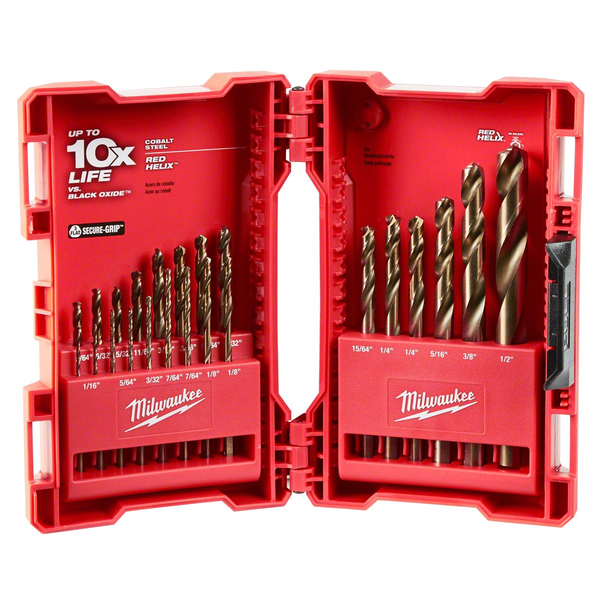 Milwaukee Tool Universal AT RED HELIX Cobalt Drill Bit Set; 23-Piece ...