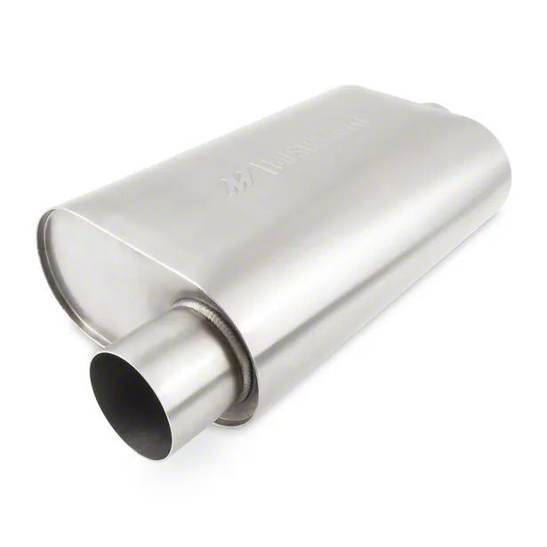 Mishimoto F-350 Super Duty Offset Muffler; 3-Inch Inlet/3-Inch Outlet ...