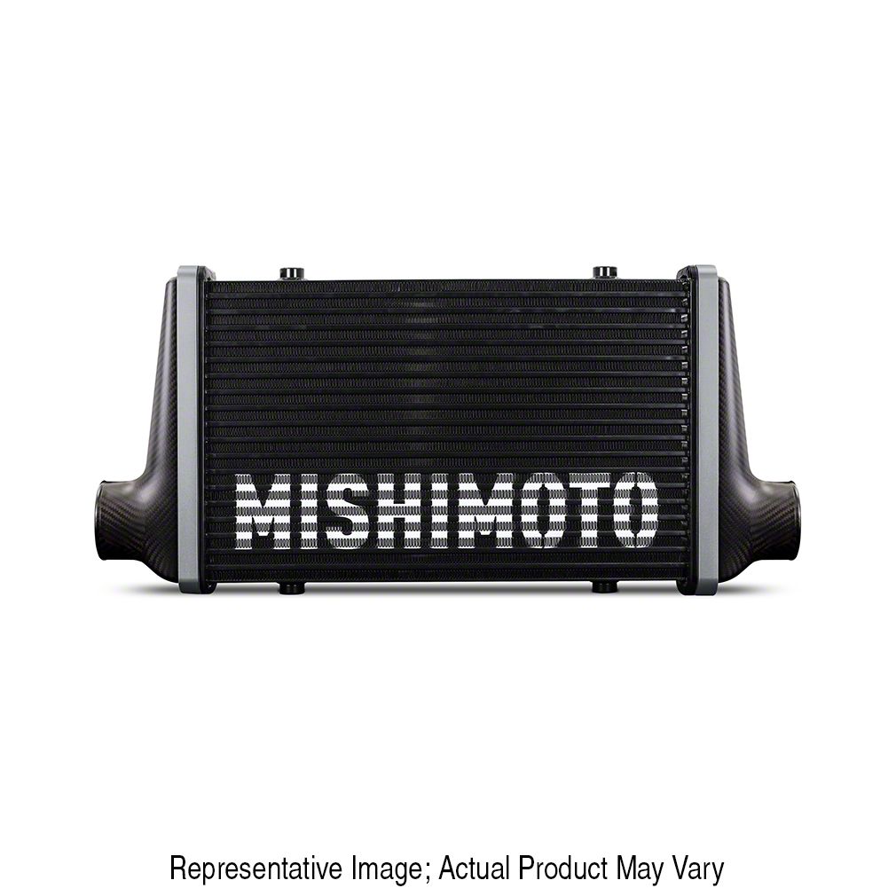 Mishimoto RAM 1500 Carbon Fiber Intercooler with 20-Inch Gloss Black Core and Black End Tank ...