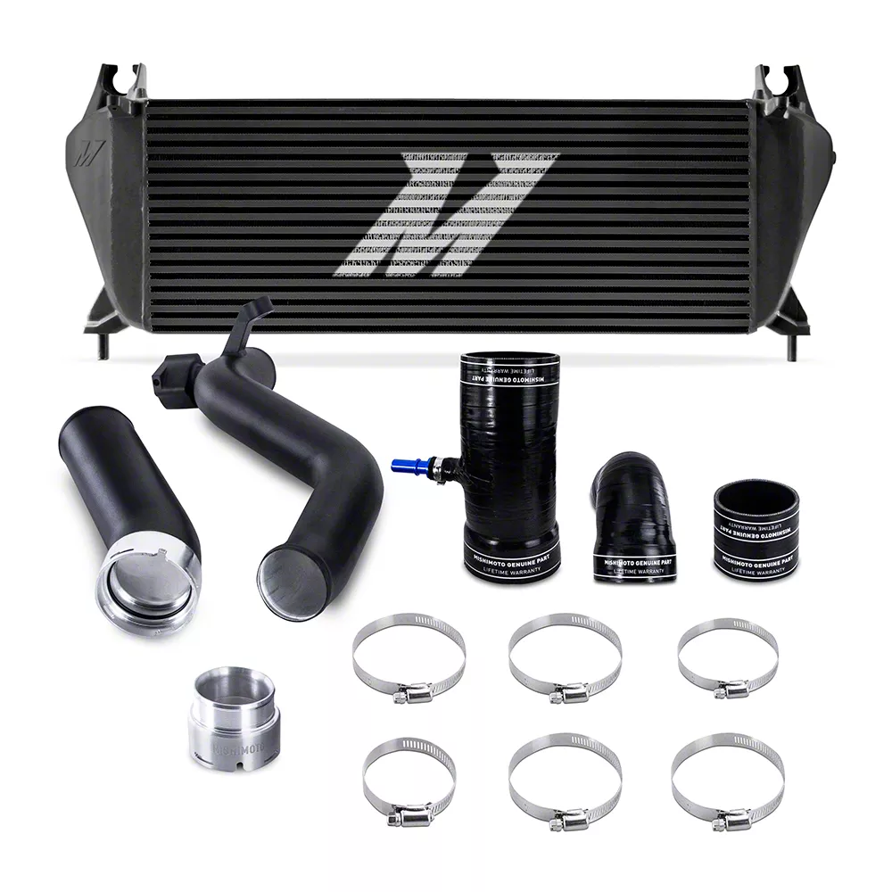 Mishimoto Ranger Performance Intercooler Kit with Black Piping; Black MMINT-RGR-19KBKBK (19-23 ...
