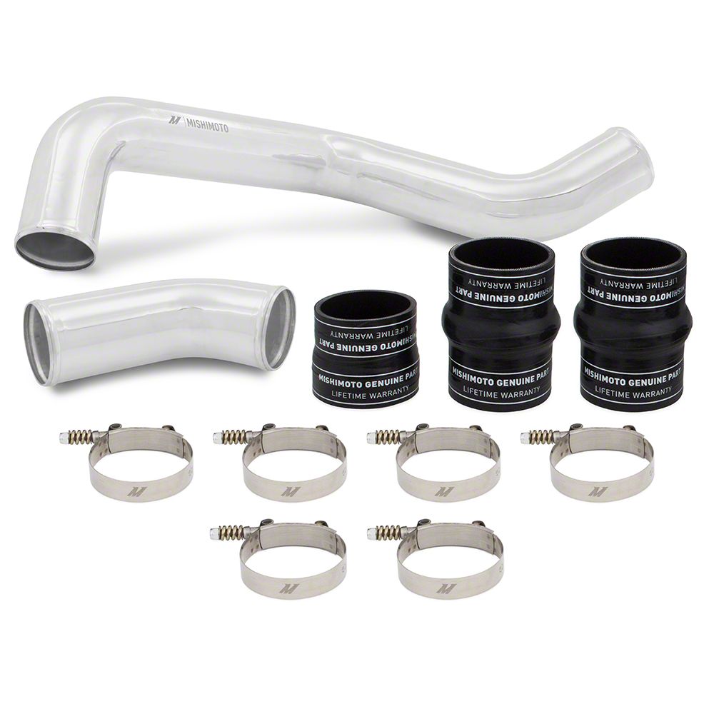 Mishimoto Sierra 3500 Hot-Side Intercooler Pipe and Boot Kit; Polished MMICP-DMAX-17HP (17-19 6 ...