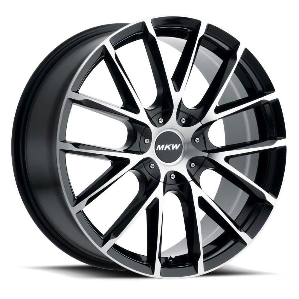 MKW Sierra 1500 M123 Gloss Black Machined 6-Lug Wheel; 22x9; 18mm ...