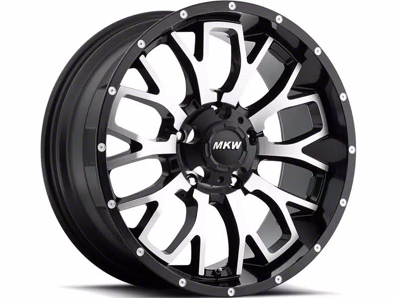 MKW Offroad Silverado 1500 M95 Satin Black Machined 6-Lug Wheel; 18x9 ...