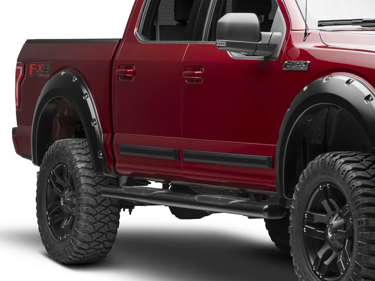 RedRock F-150 Rugged Look Body Side Moldings; Matte Black T532676-99 ...