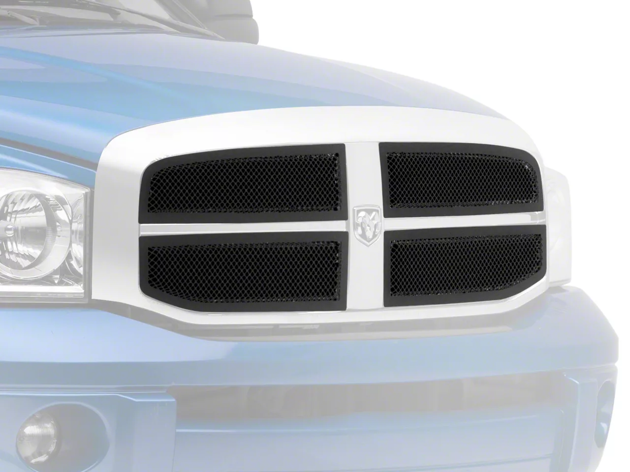 RedRock RAM 1500 Wire Mesh Upper Overlay Grilles; Black R109985 (06-08 ...